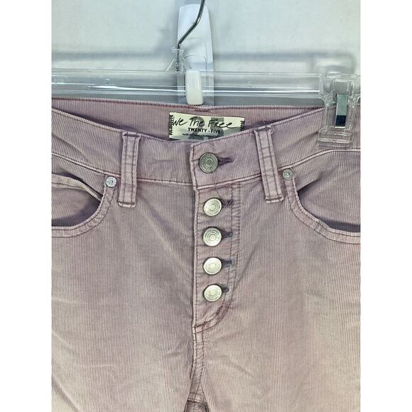 Free People | Jeans | Bnwt We The Free Purple Corduroy Button Fly Sun ...